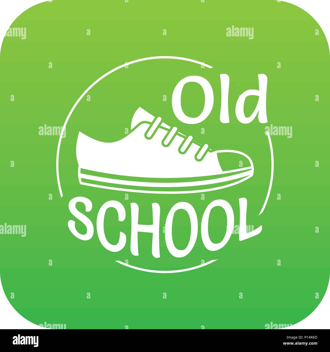 Old school icon green vector Stock Vector Image & Art - Alamy
