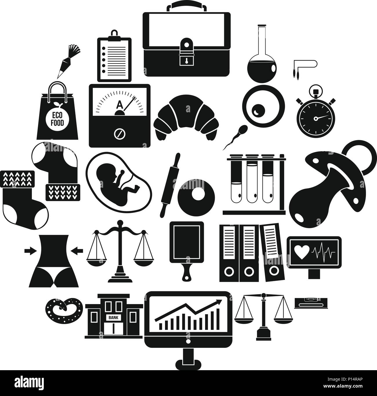Estimation icons set, simple style Stock Vector Image & Art - Alamy