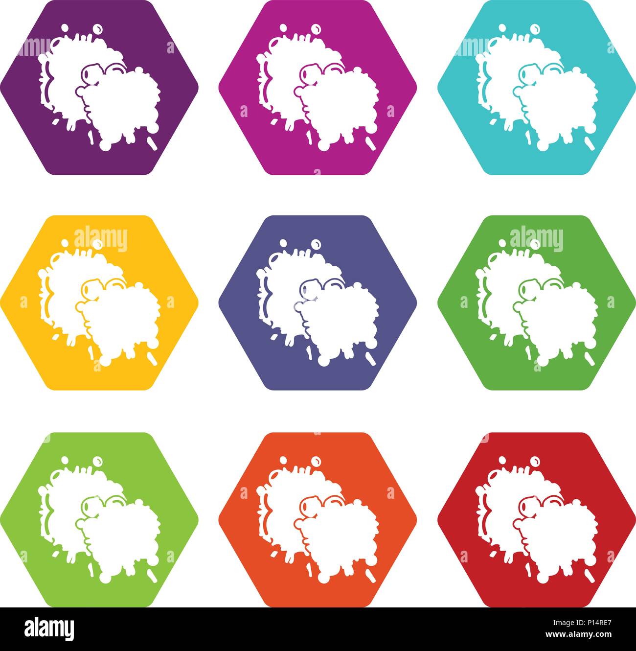 Paintball splash blob icons set 9 vector Stock Vector Image & Art - Alamy