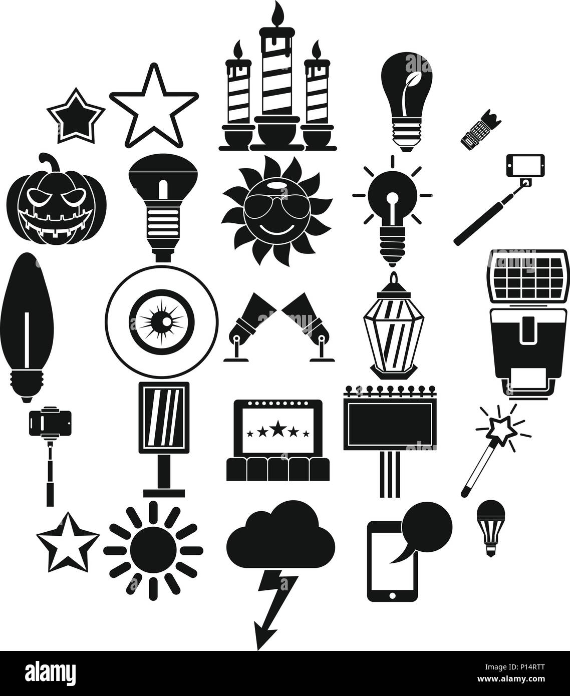 Explosion icons set, simple style Stock Vector Image & Art - Alamy