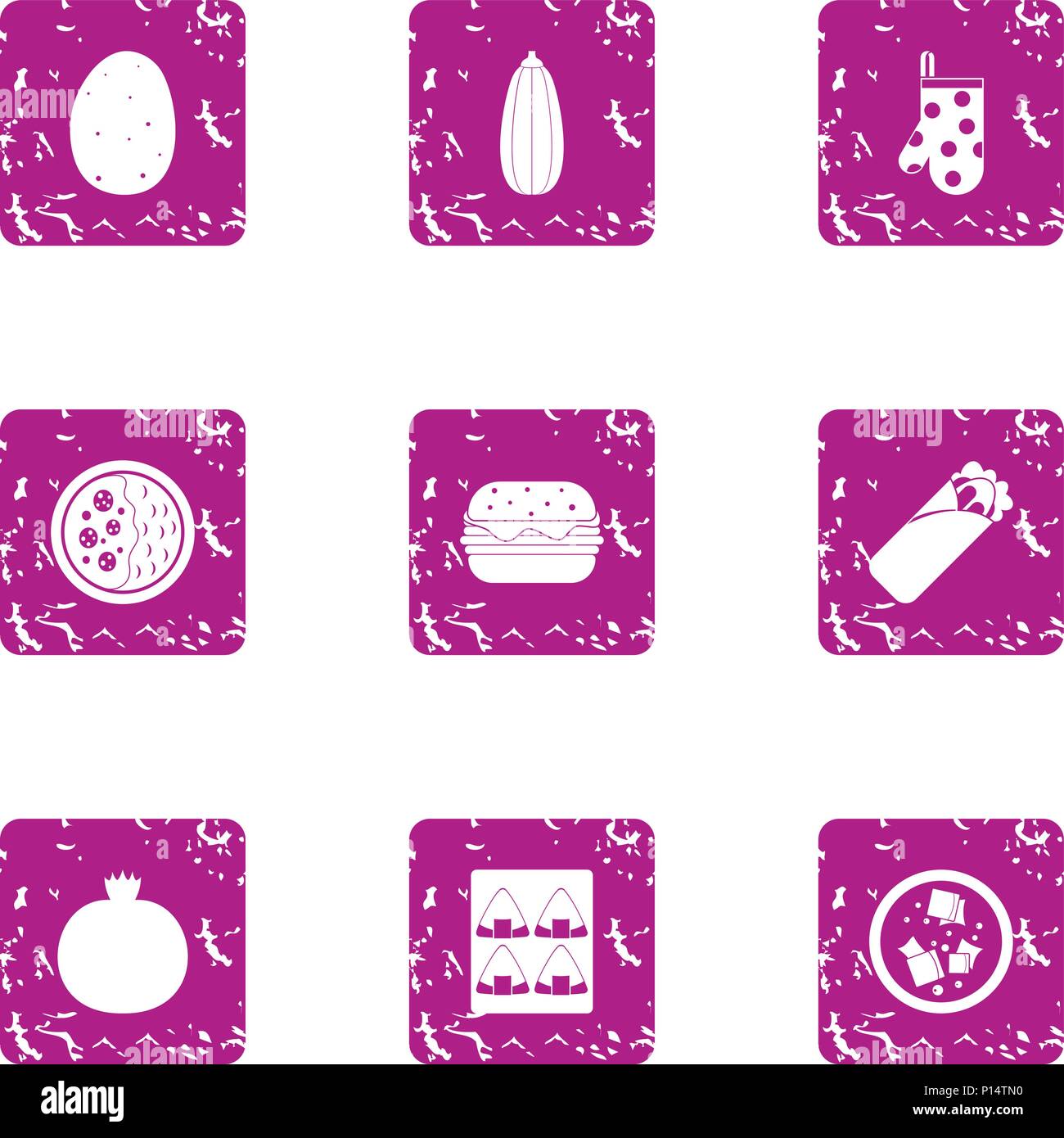 Provision icons set, grunge style Stock Vector Image & Art - Alamy
