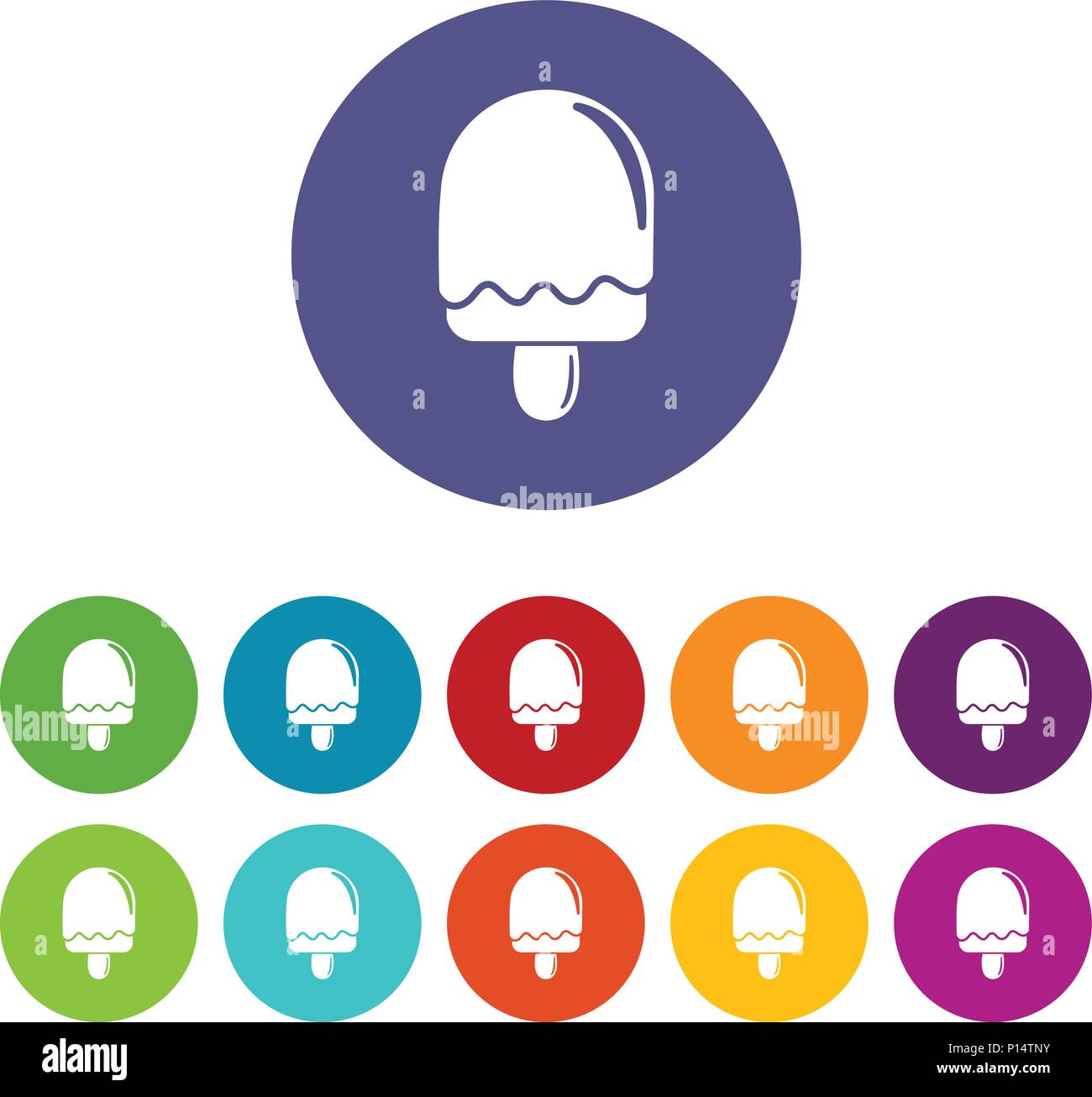 Semicircular ice cream icons set vector color Stock Vector Image & Art ...