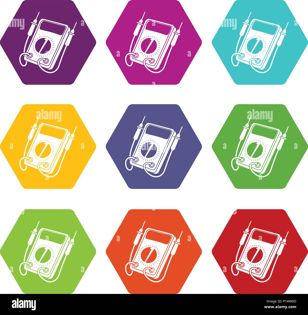 Multi meter icons set 9 vector Stock Vector Image & Art - Alamy