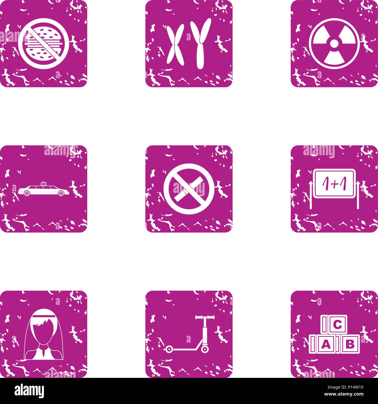 Change life icons set, grunge style Stock Vector Image & Art - Alamy
