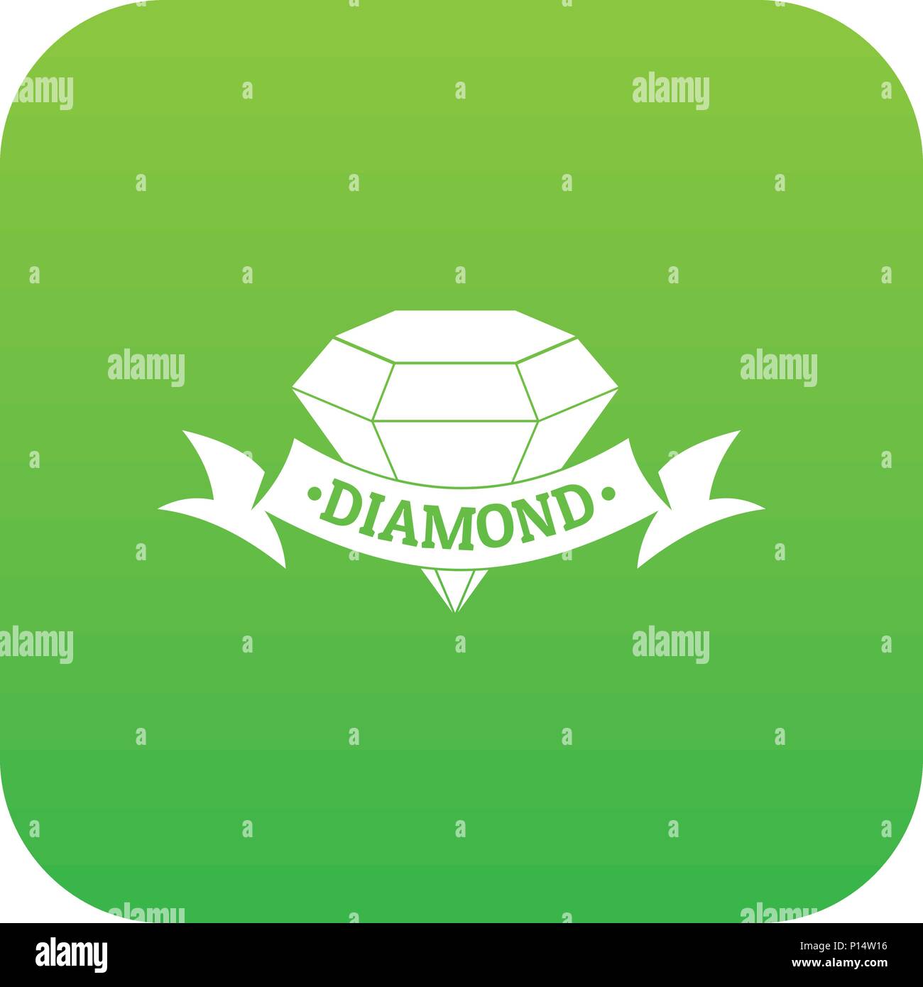 Diamond icon green vector Stock Vector Image & Art - Alamy