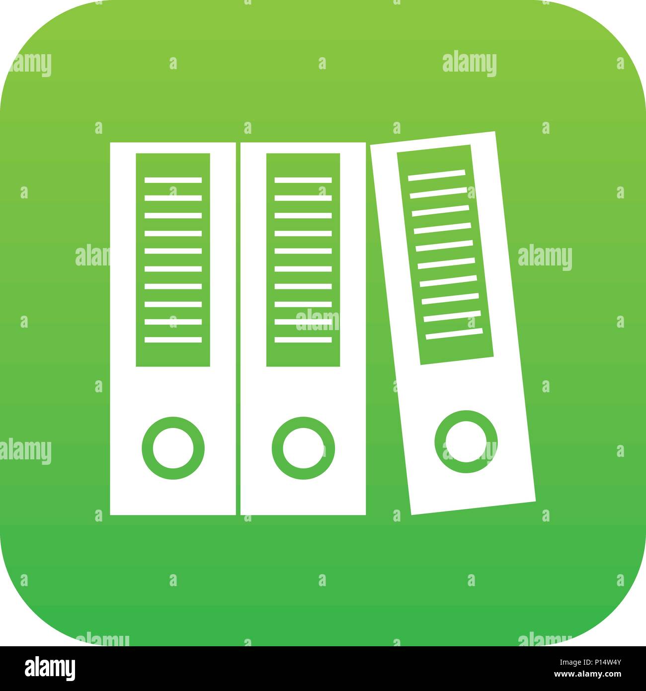 Office folders icon digital green Stock Vector Image & Art - Alamy