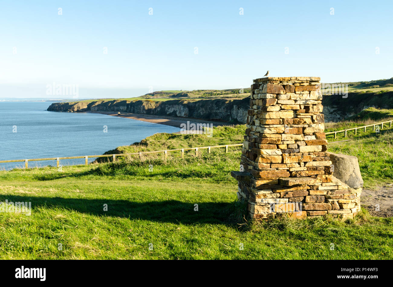 The View Towards Blast Beach, Seaham, from Nose's Point, Seaham Stock ...