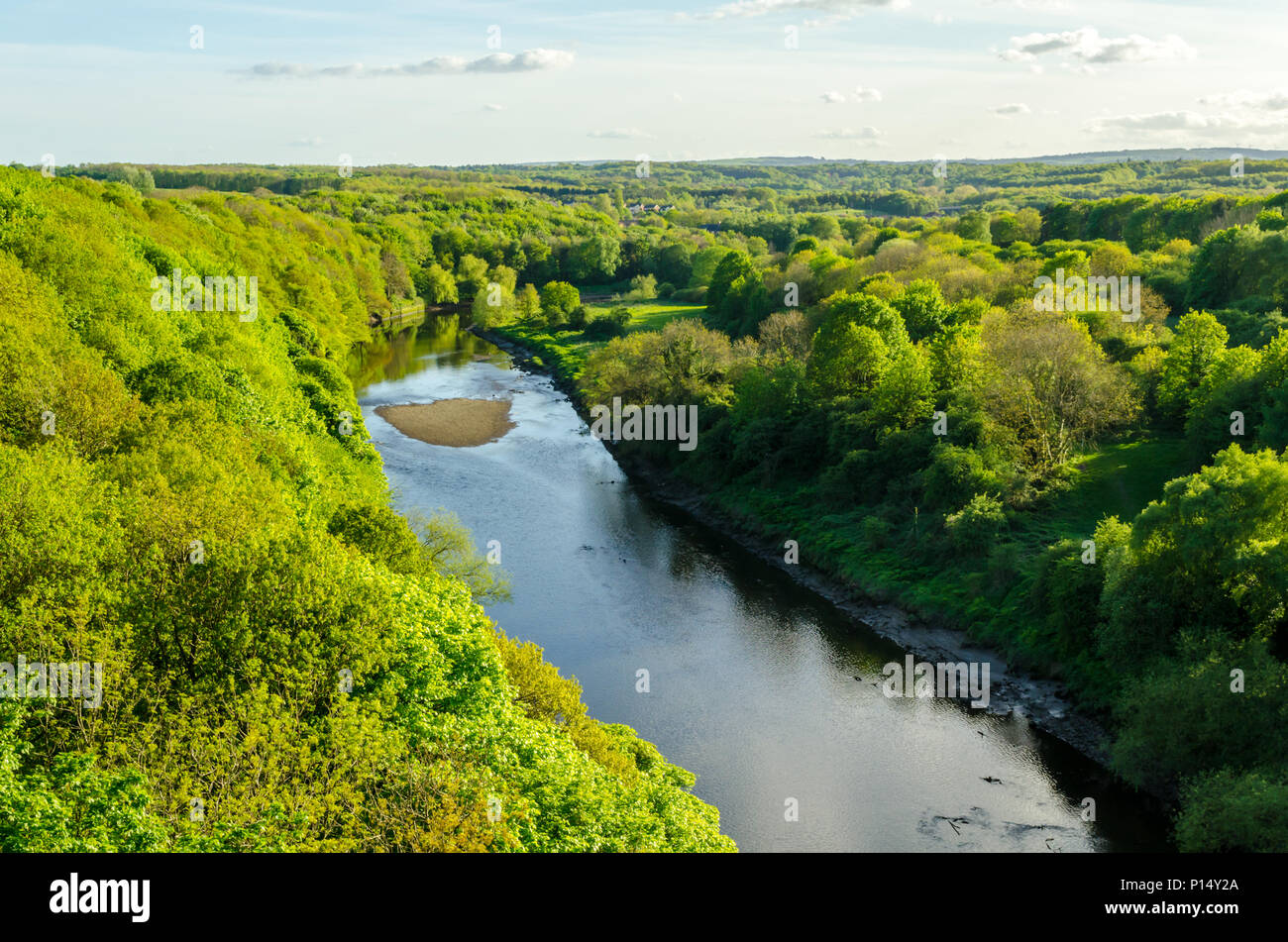 An Aerial View of the River Wear at Washington Stock Photo - Alamy