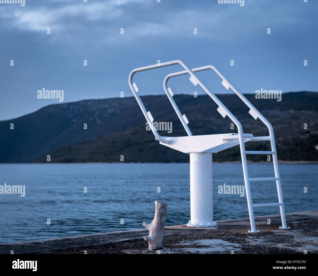 White ladder diving board hi-res stock photography and images - Alamy