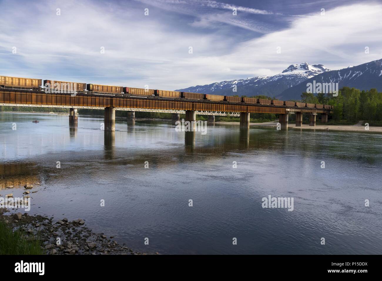 Train on bridge scenery view hi-res stock photography and images - Alamy