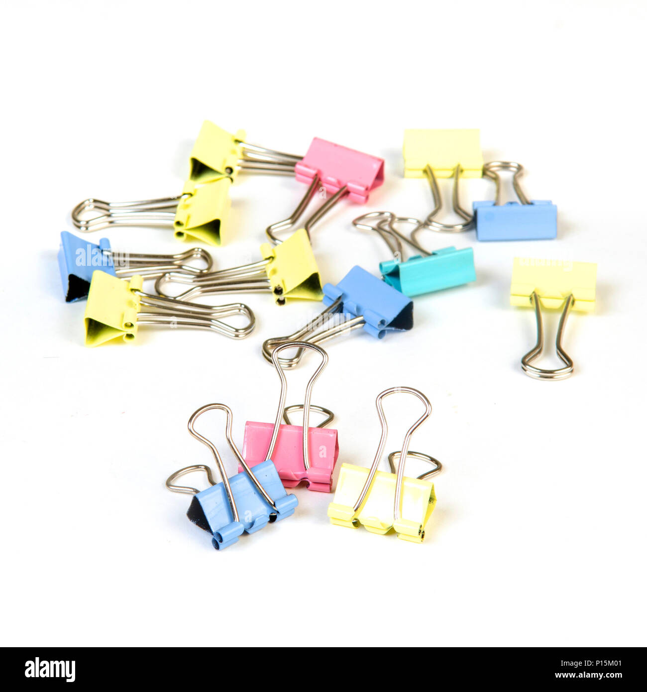 set of Coloured Clips Stock Photo - Alamy