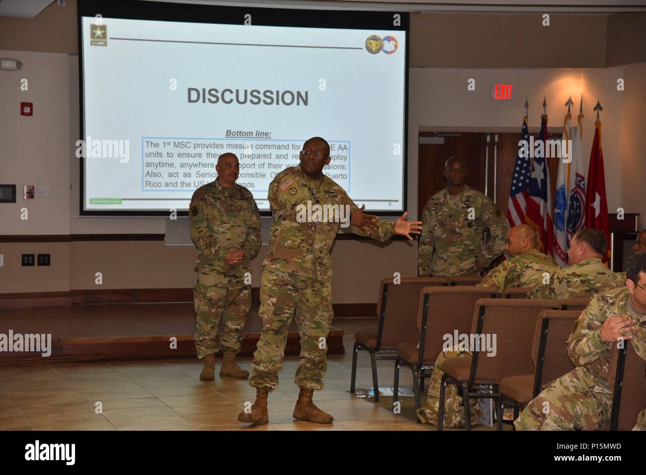 Lt. Col. William Claybrooks, commander 5th Battalion ARCD, addresses ...