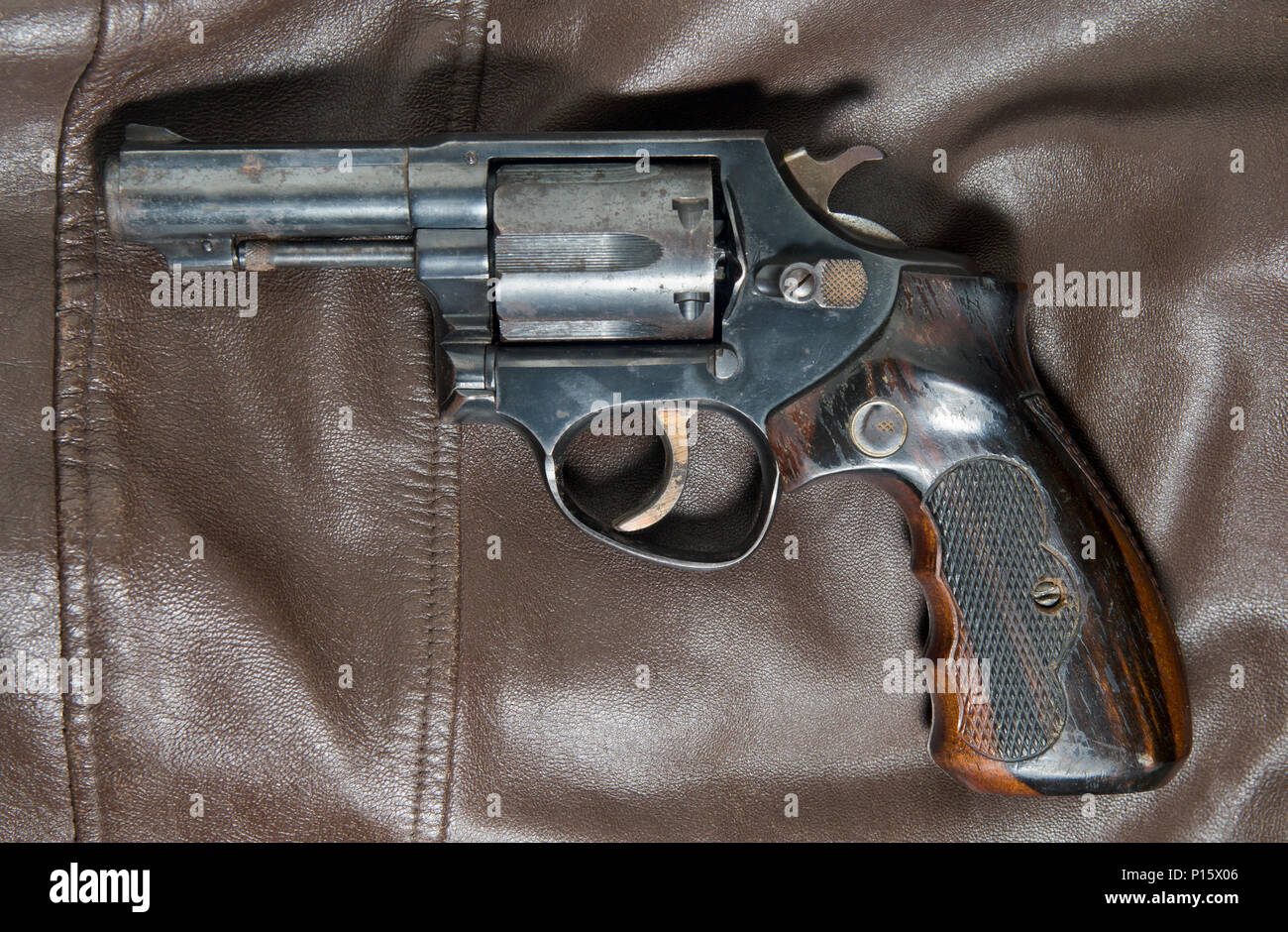 the brown old revolvers Stock Photo - Alamy
