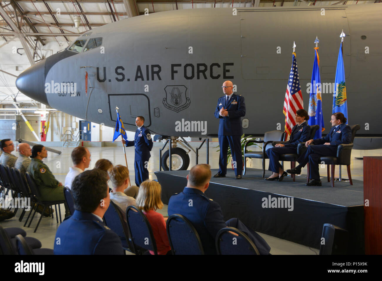 Col. Travis Caughlin, 507th Maintenance Group commander, addresses the ...