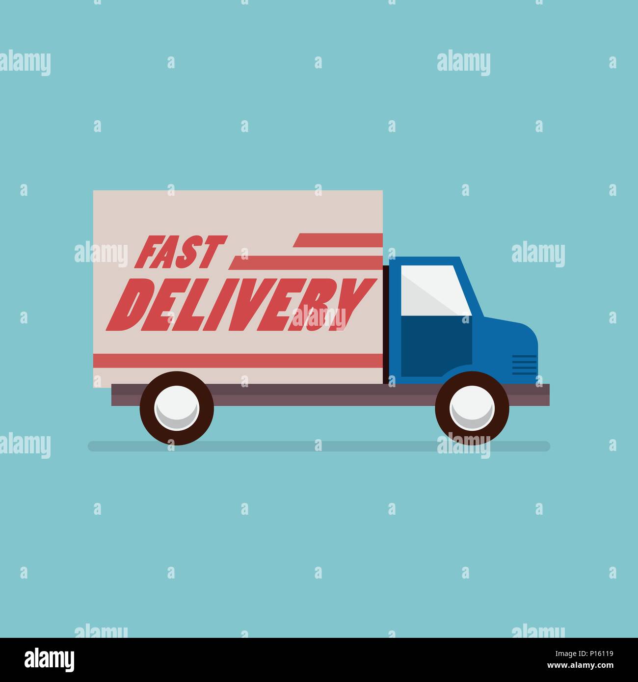 Fast delivery Truck. Vector illustration Stock Vector Image & Art - Alamy