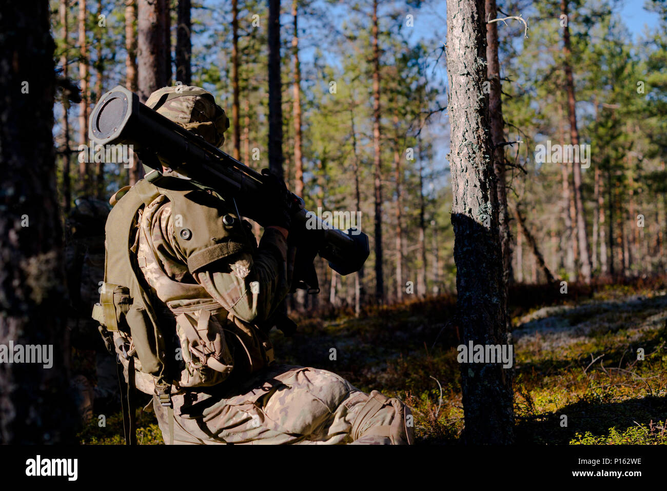 A U.S. Soldier of Apache Troop, 1st Squadron, 2nd Cavalry Regiment, on ...