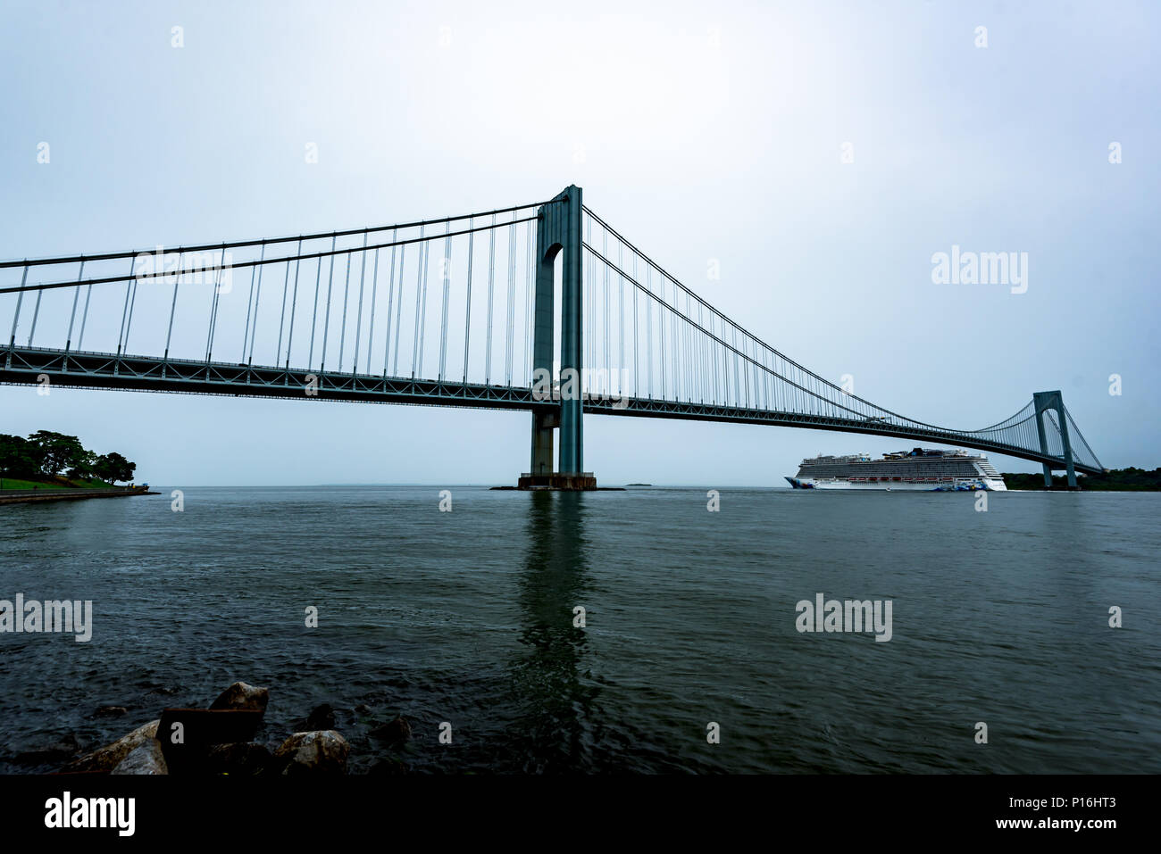 Bay Ridge, New York, USA - June 10, 2018: Norwegian Escape cruise ship ...