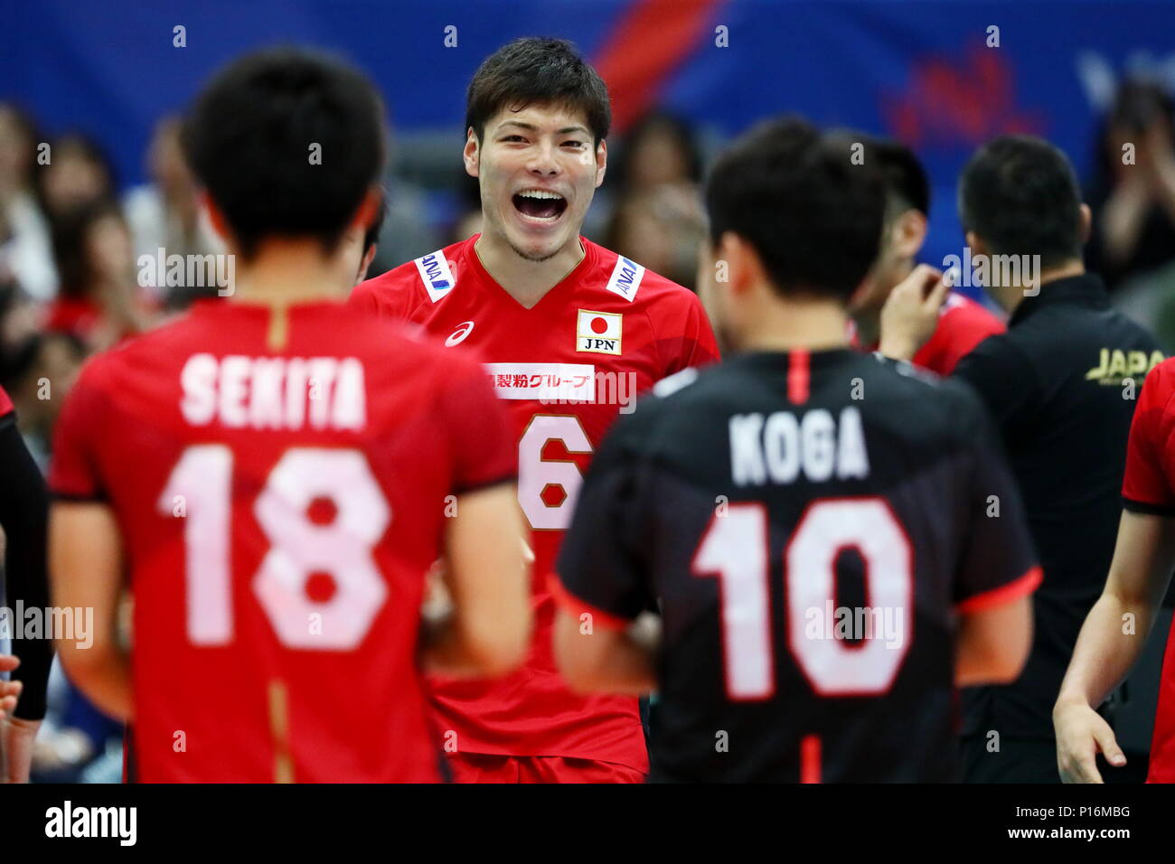 Osaka, Japan. 10th June, 2018. Kentaro Takahashi (JPN) Volleyball ...