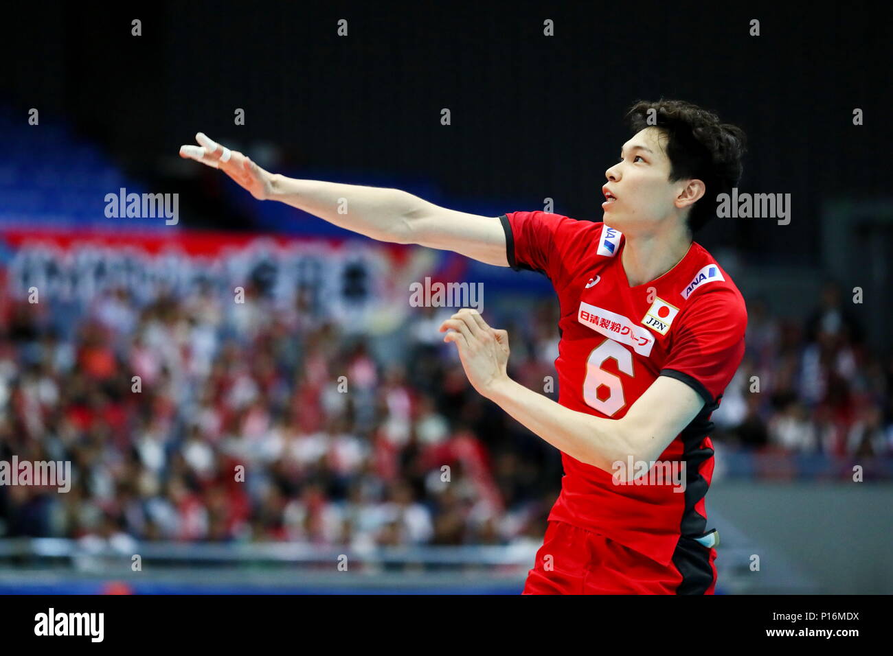 Osaka, Japan. 10th June, 2018. Akihiro Yamauchi (JPN) Volleyball : FIVB ...