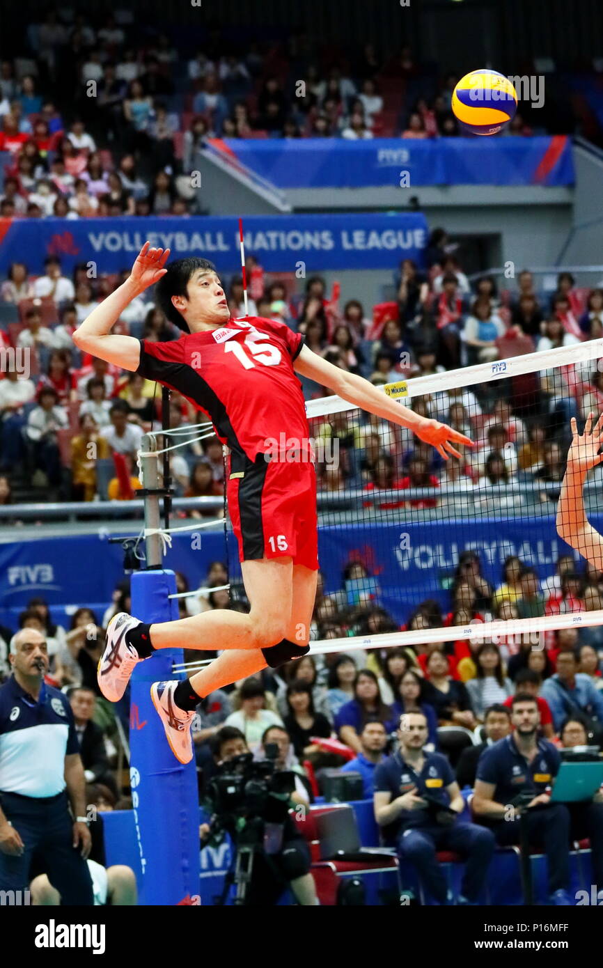 Osaka, Japan. 10th June, 2018. Lee Haku (JPN) Volleyball : FIVB ...