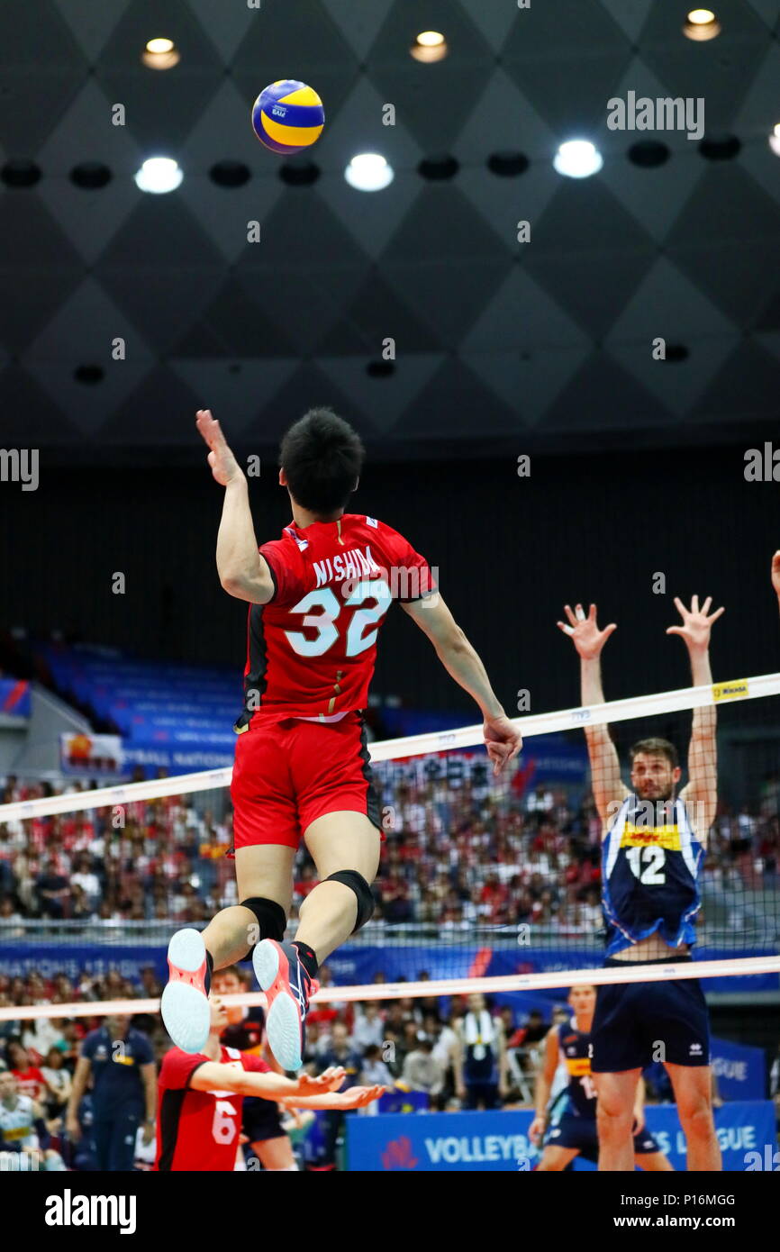 Osaka, Japan. 10th June, 2018. Yuji Nishida (JPN) Volleyball : FIVB ...