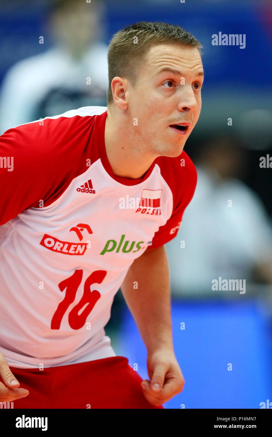 Osaka, Japan. 10th June, 2018. Michal Zurek (POL) Volleyball : FIVB ...