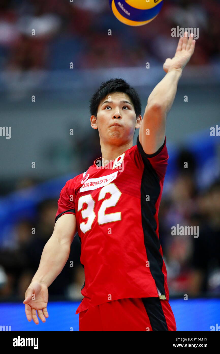 Osaka, Japan. 10th June, 2018. Yuji Nishida (JPN) Volleyball : FIVB Volleyball Nations League ...