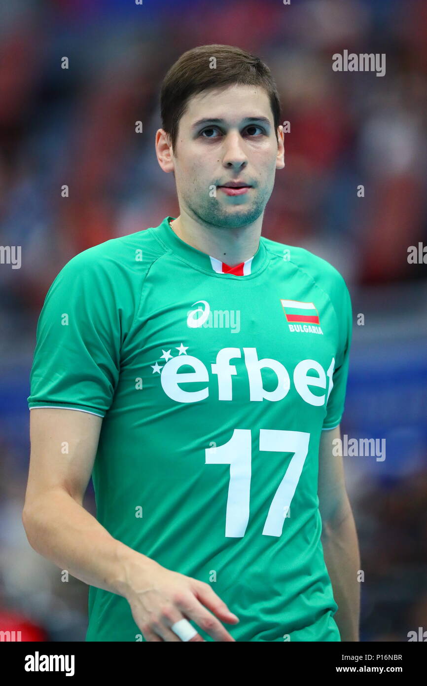 Osaka, Japan. 9th June, 2018. Nikolay Penchev (BLG) Volleyball : FIVB ...
