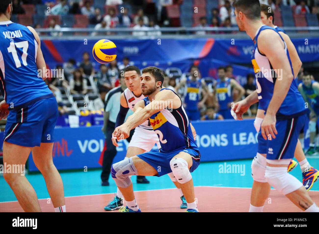 Osaka, Japan. 9th June, 2018. Luigi Randazzo (ITA) Volleyball : FIVB ...