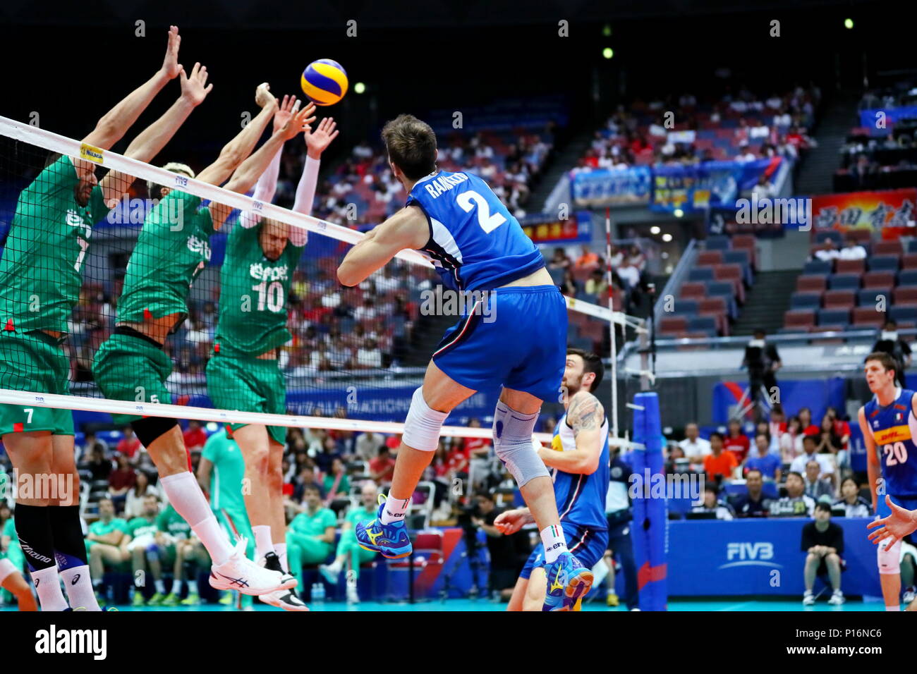 Osaka, Japan. 9th June, 2018. Luigi Randazzo (ITA) Volleyball : FIVB ...