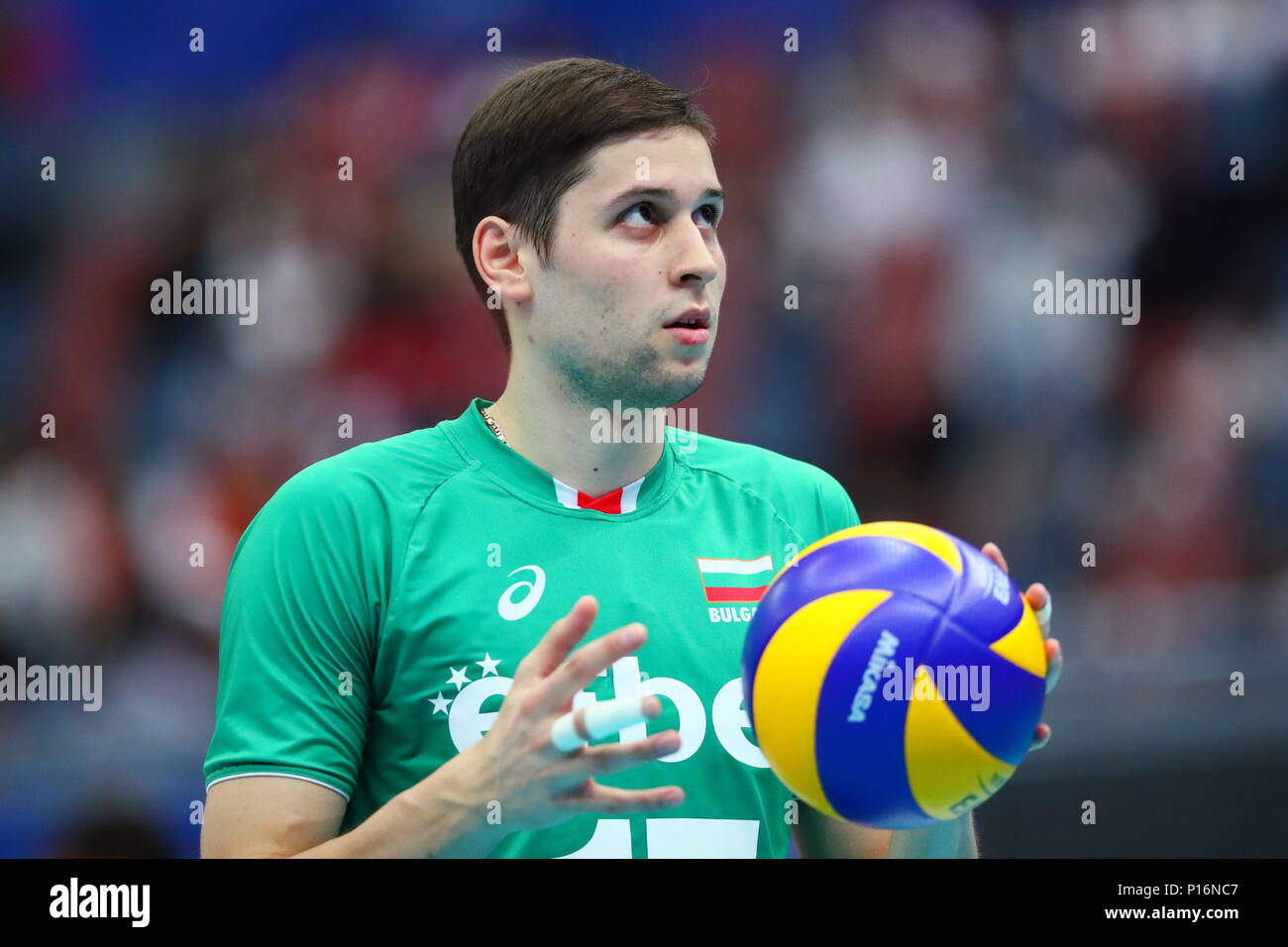 Osaka, Japan. 9th June, 2018. Nikolay Penchev (BLG) Volleyball : FIVB ...