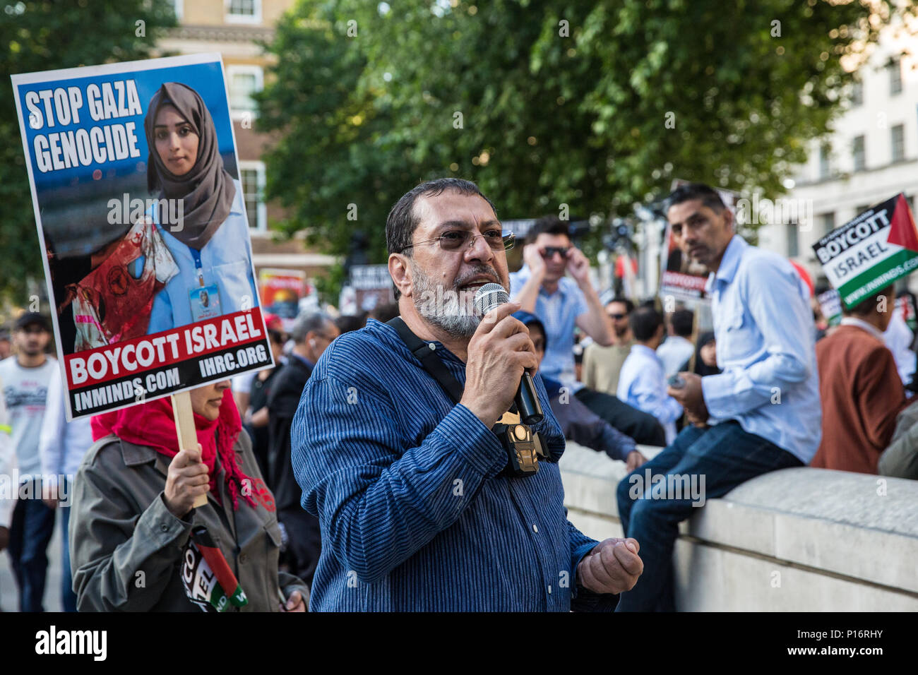 London, UK. 10th June, 2018. Massoud Shadjareh, Chairman of the Islamic ...