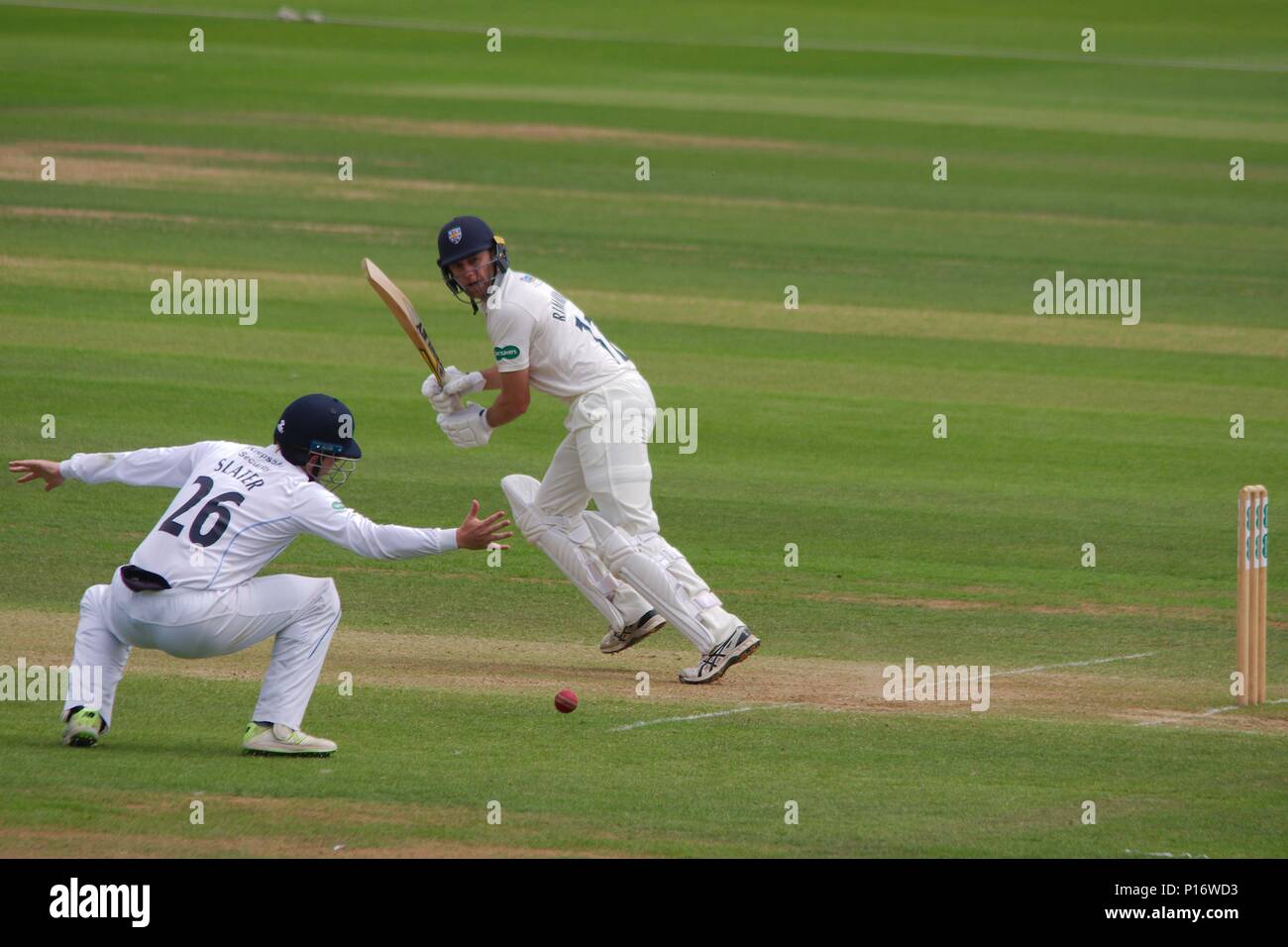 Chester le Street, England, 11 June 2018. Nathan Rimmington, batting ...