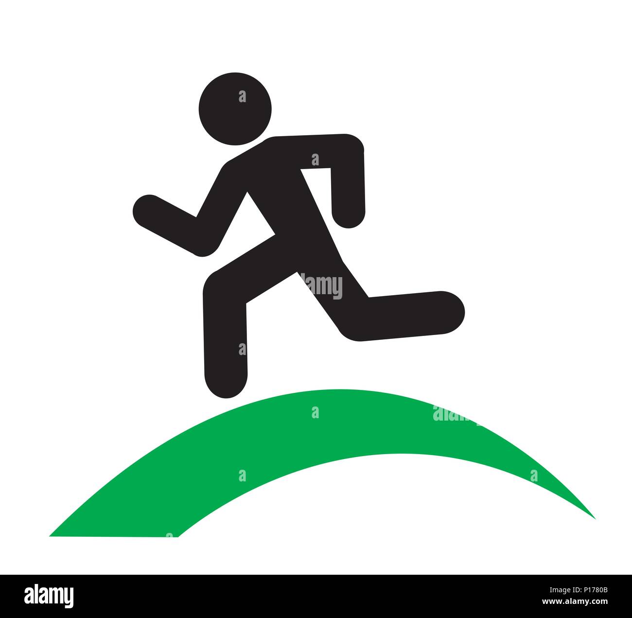 running man icon background Stock Vector Image & Art - Alamy