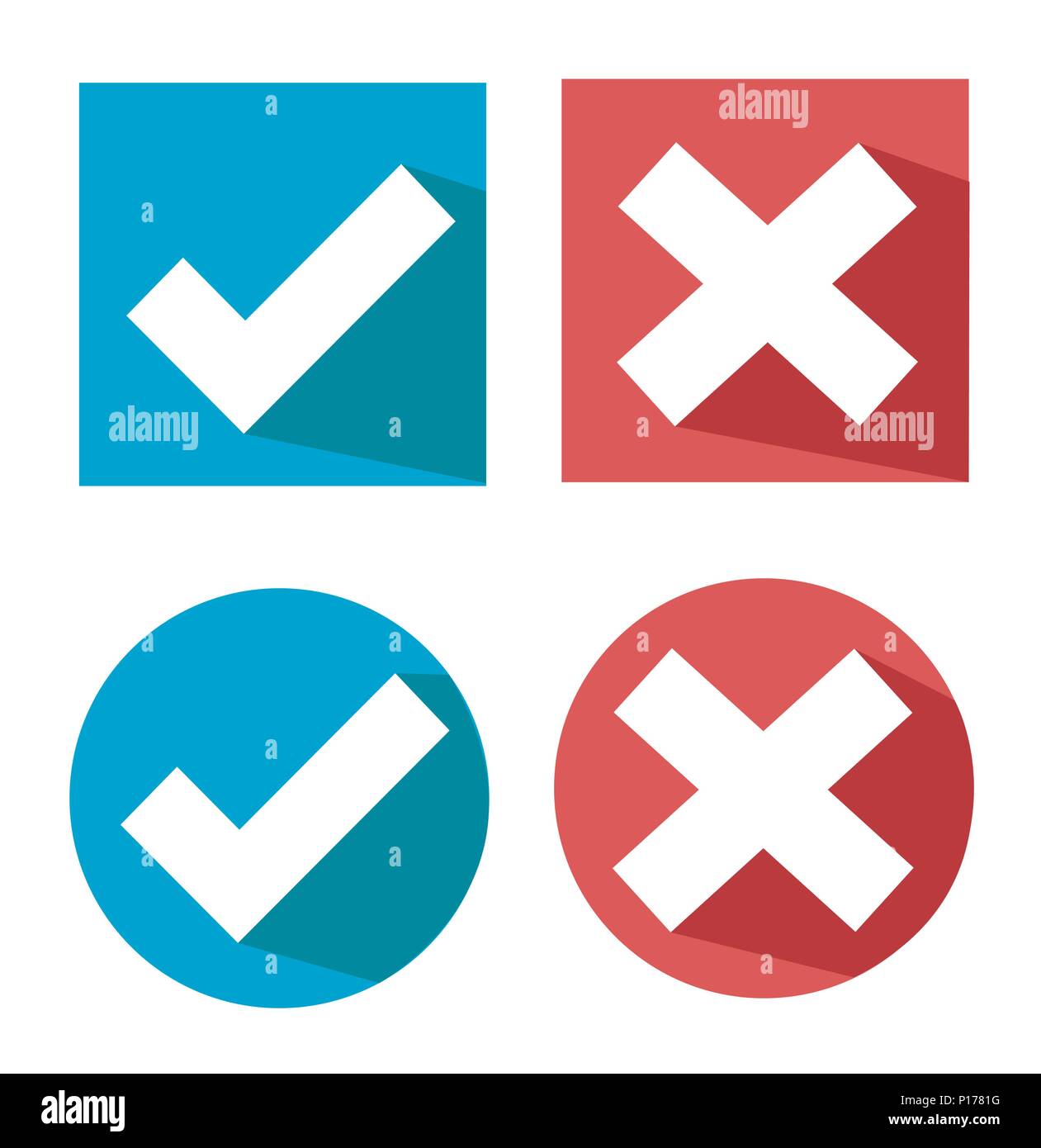 Blue check mark icons Cut Out Stock Images & Pictures - Alamy