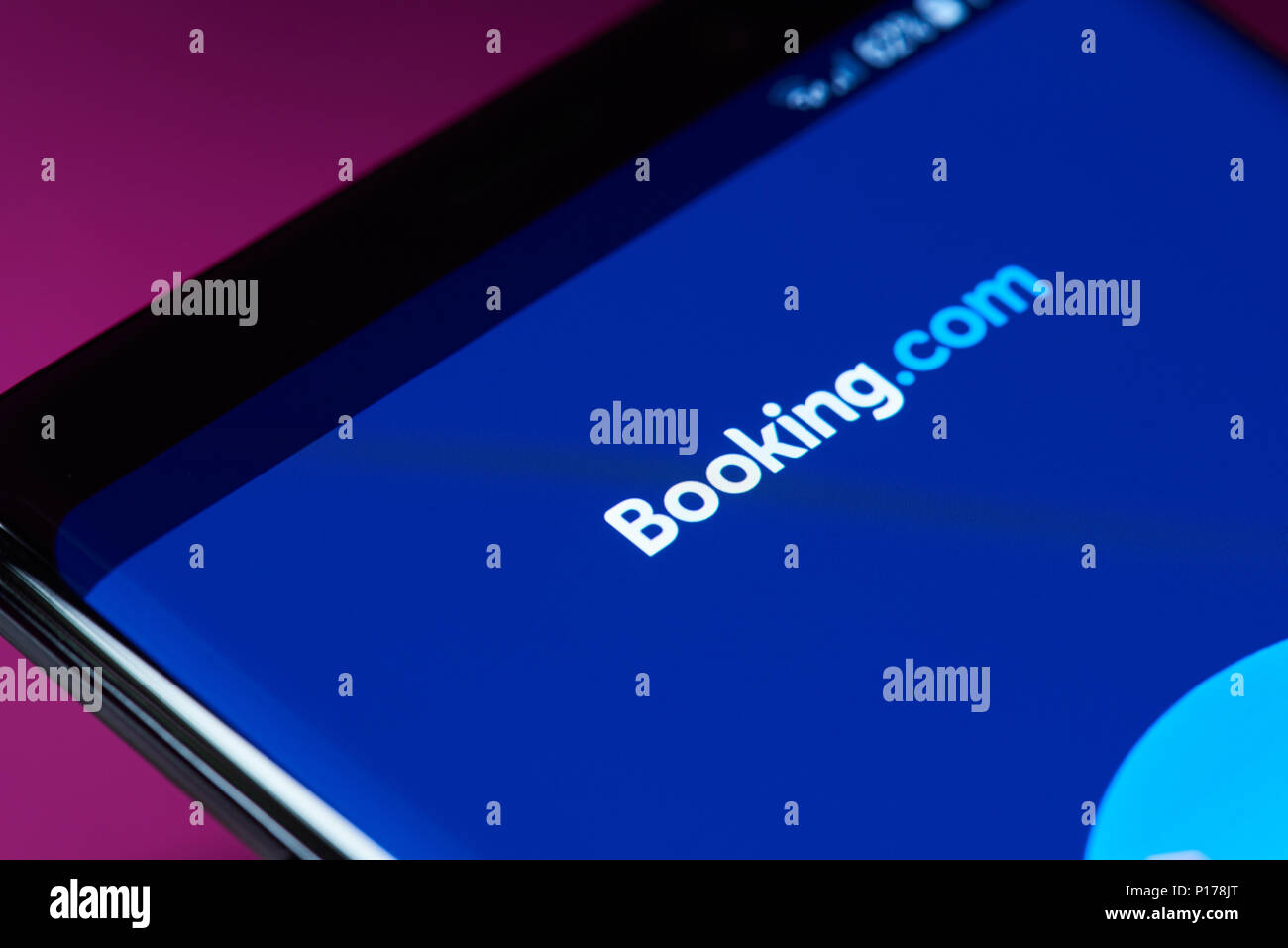 New york, USA - June 10, 2018: Booking dot com application menu on ...