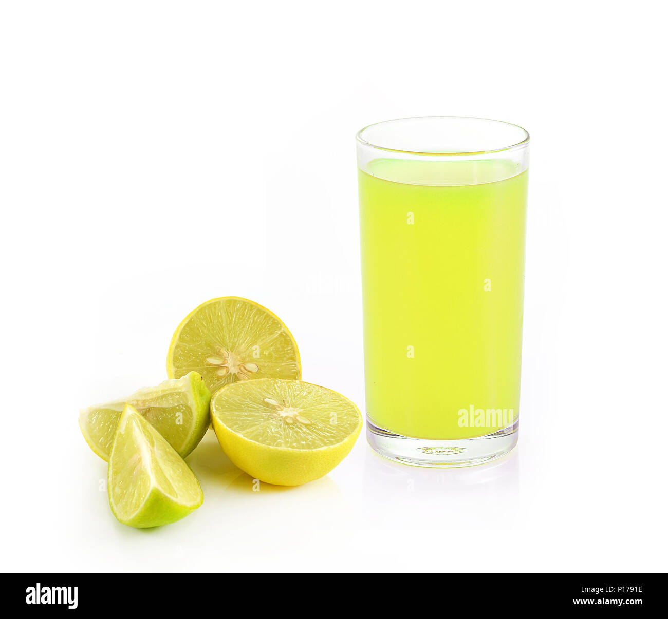 Glass of lemon juice. Isolated on white background Stock Photo - Alamy