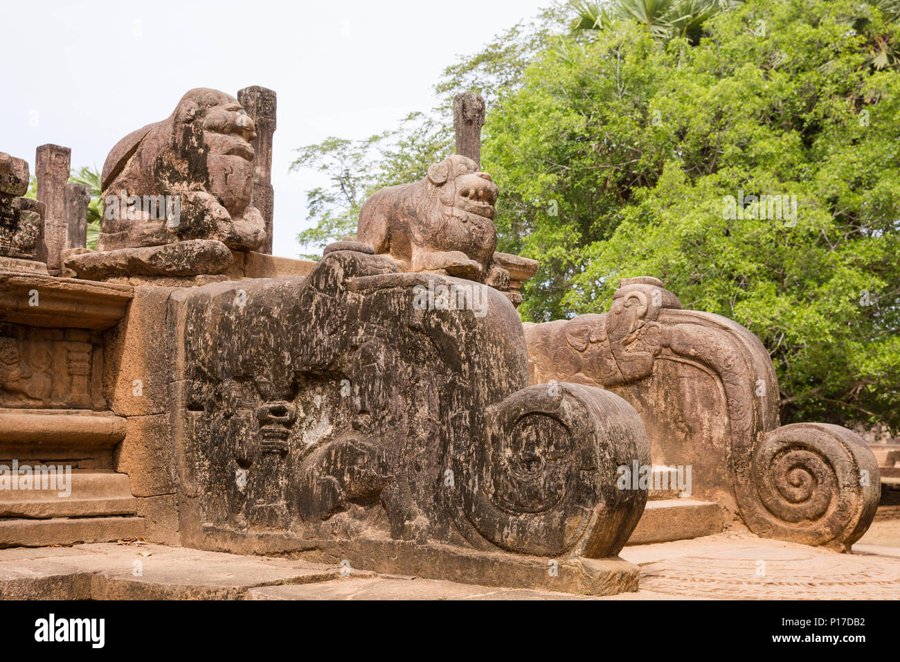 Detail, Kumara Pokuna. Polonnaruwa, Sri Lanka. July 2017 Stock Photo ...