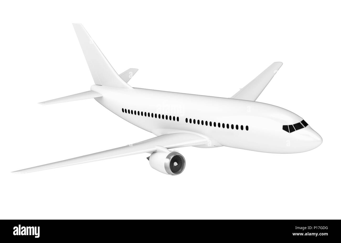 White Airplane Isolated Stock Photo - Alamy