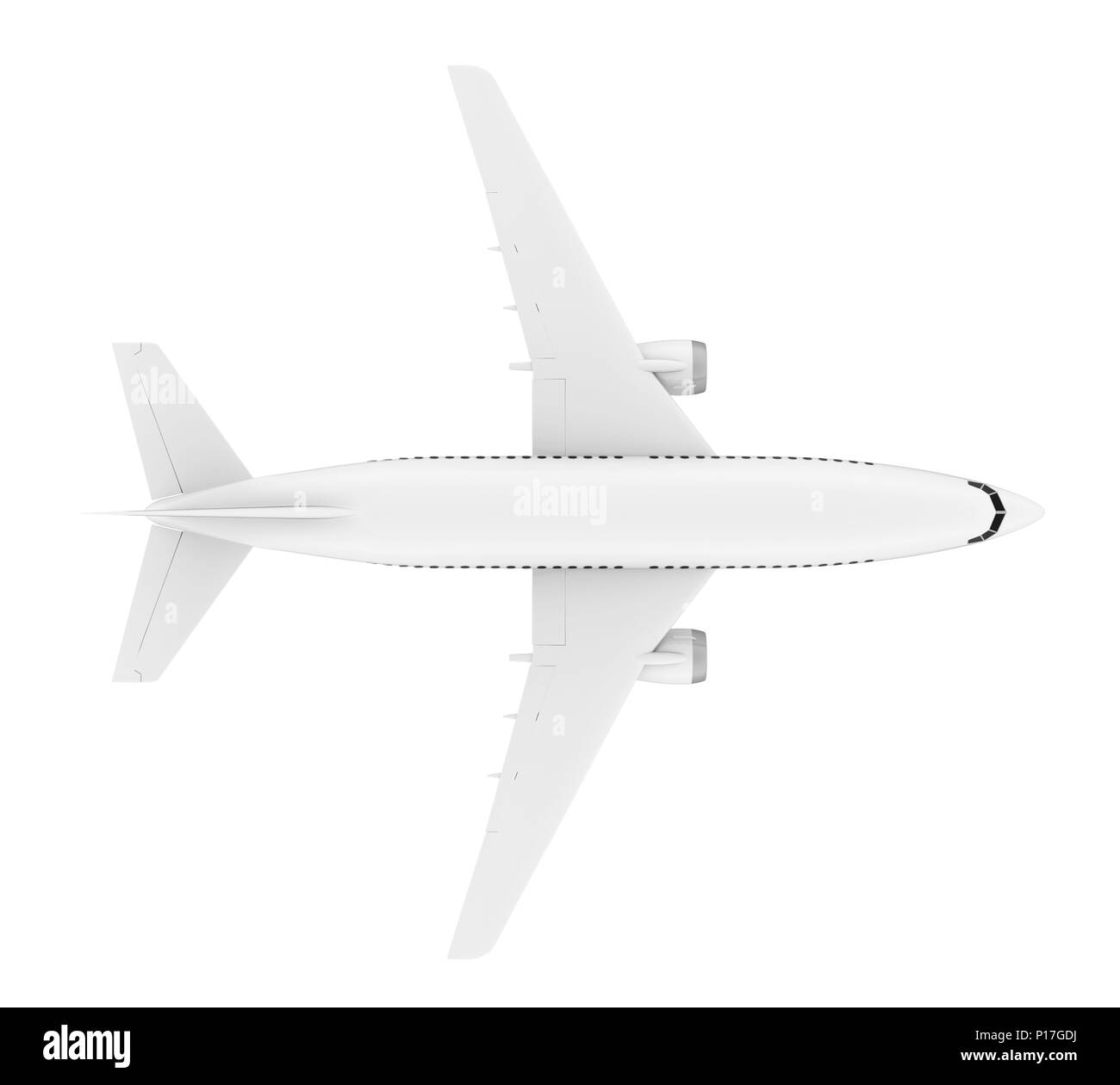 White Airplane Isolated Stock Photo - Alamy