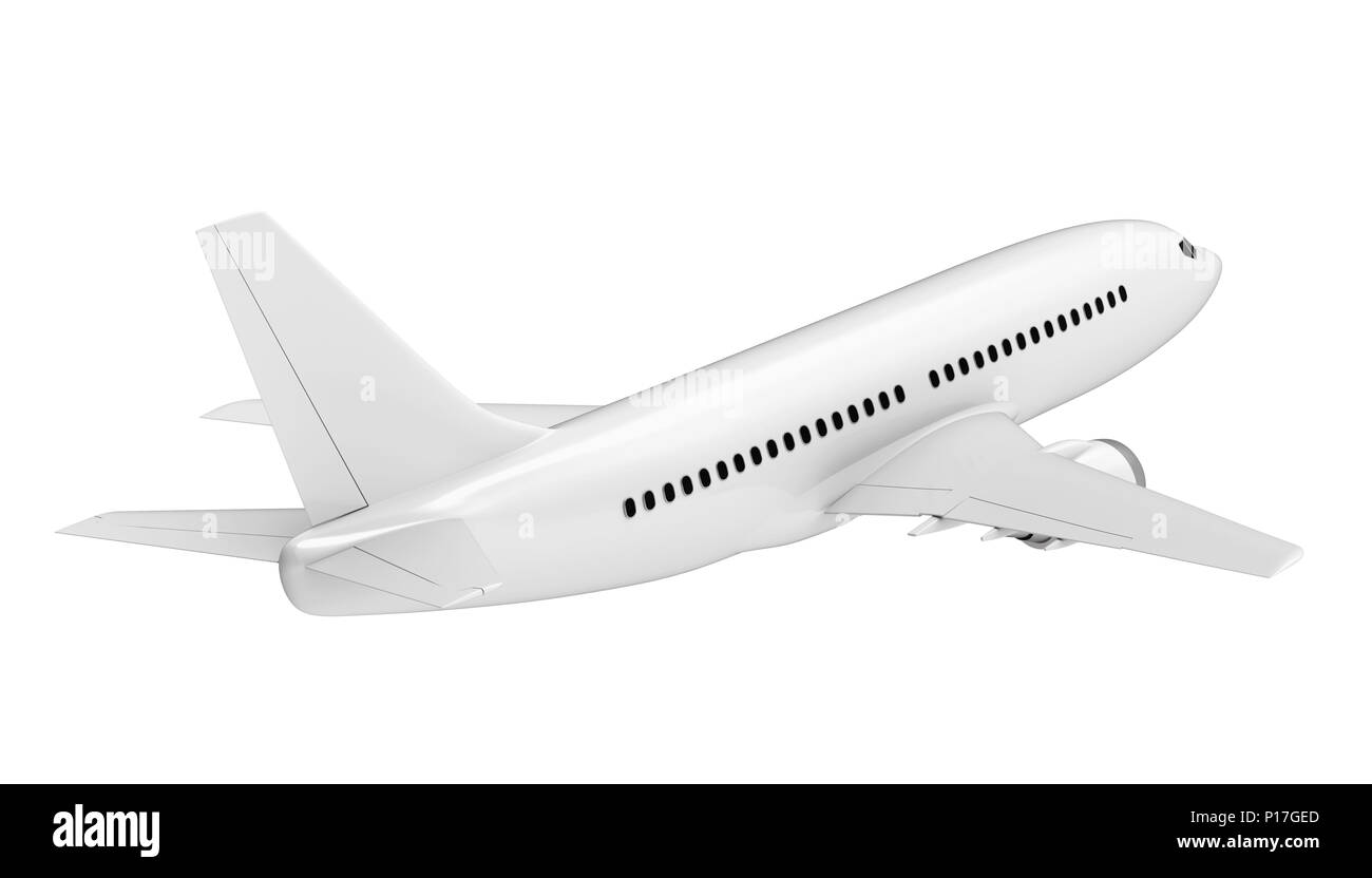 Commercial airplane front view Black and White Stock Photos & Images ...