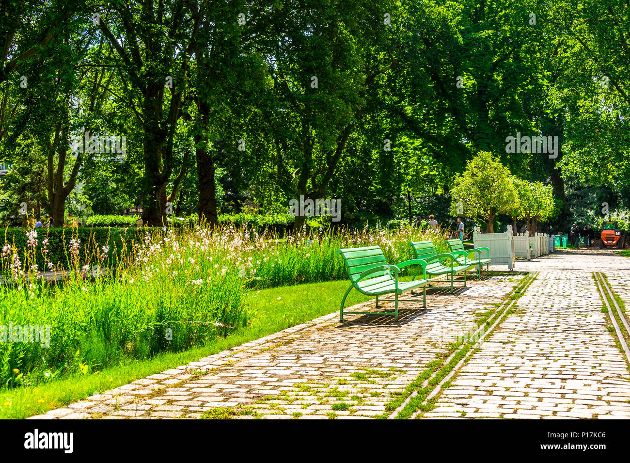 Parc de Bercy is a large and varied park in Paris, France Stock Photo ...