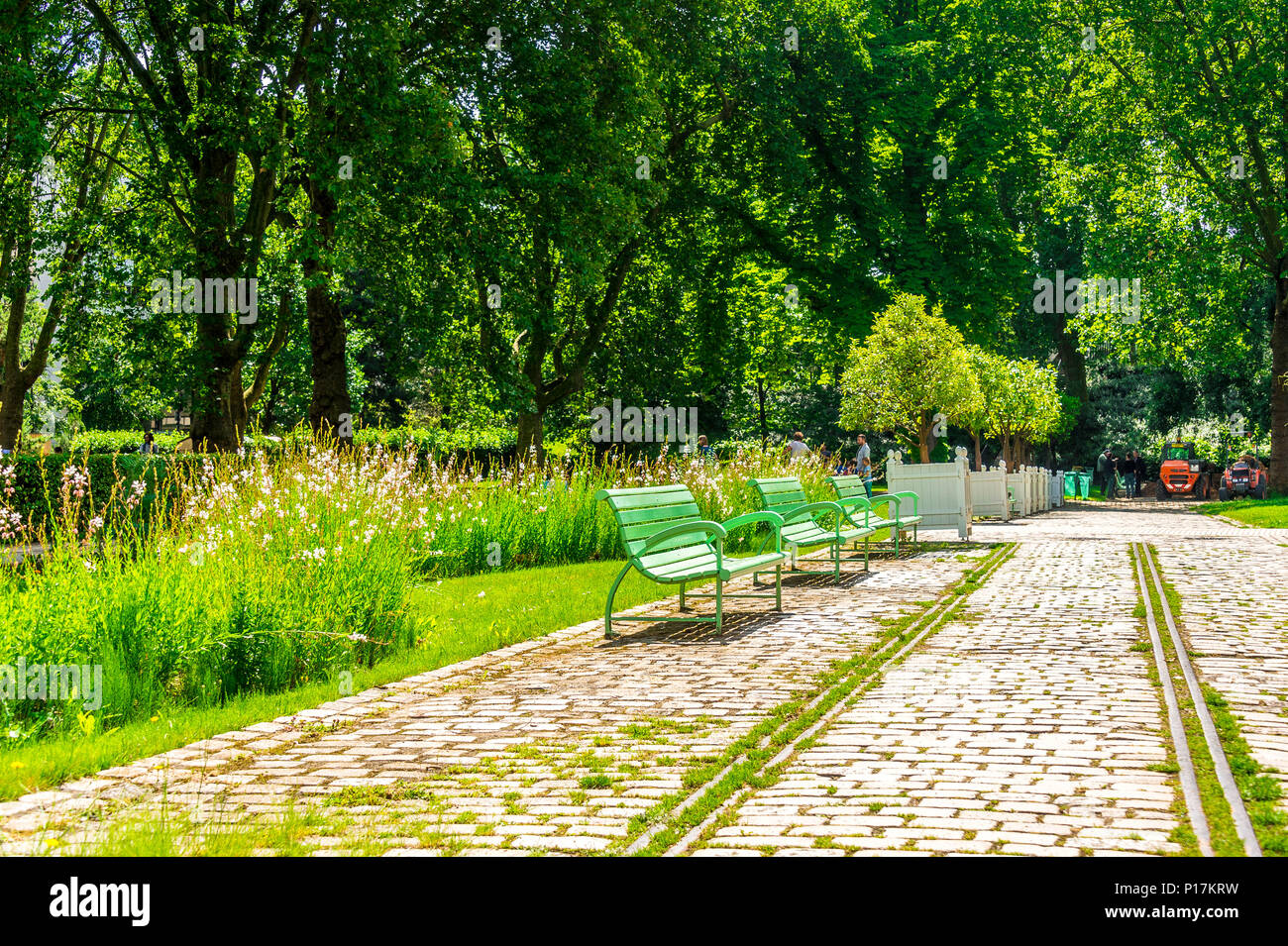 Parc de Bercy is a large and varied park in Paris, France Stock Photo ...
