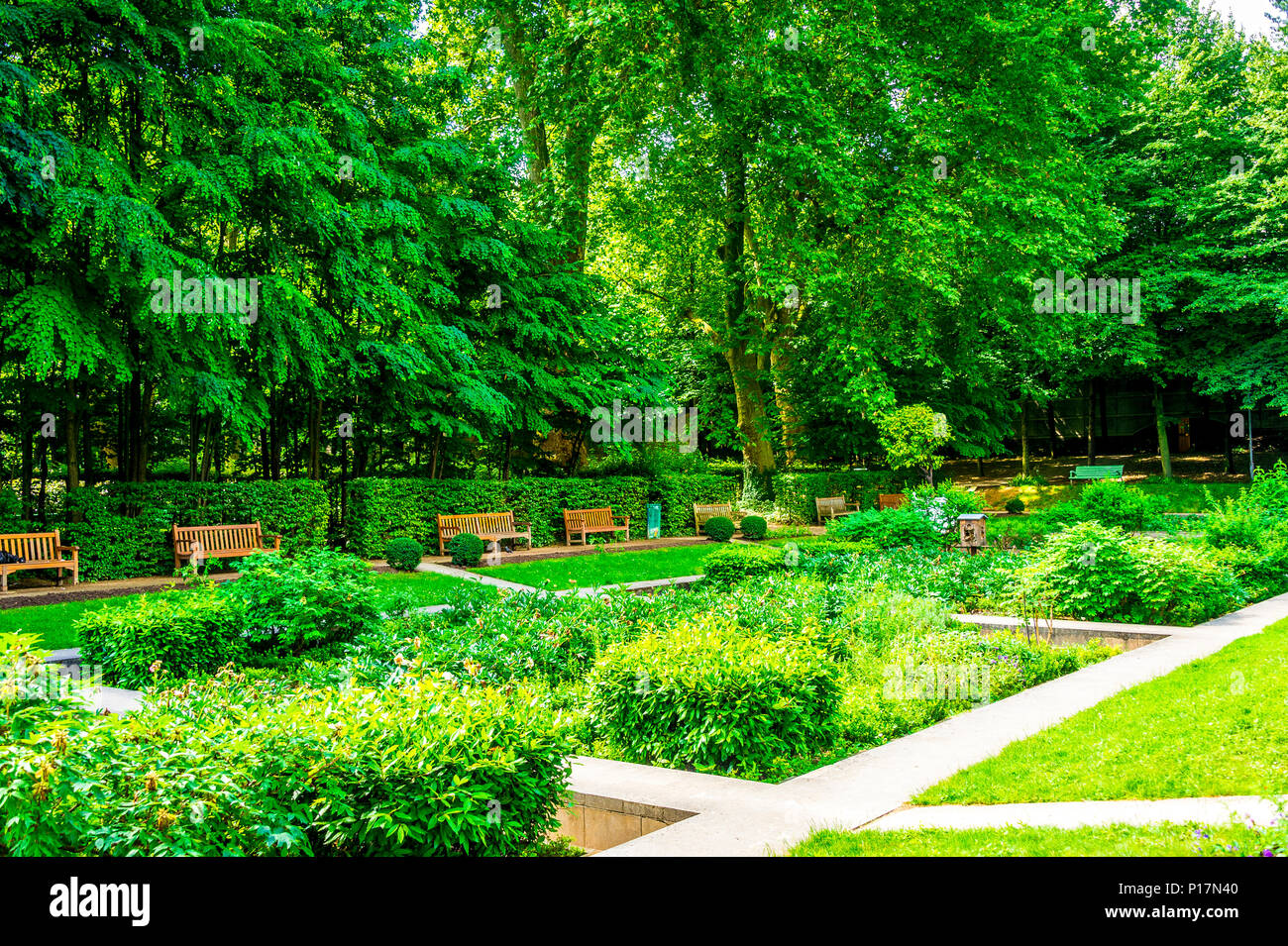 Parc de Bercy is a large and varied park in Paris, France Stock Photo ...