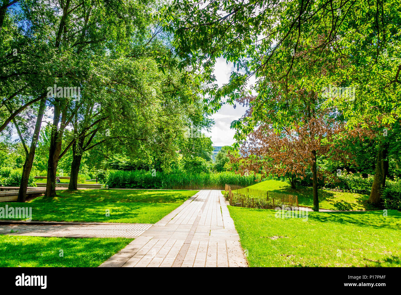 Parc de Bercy is a large and varied park in Paris, France Stock Photo ...