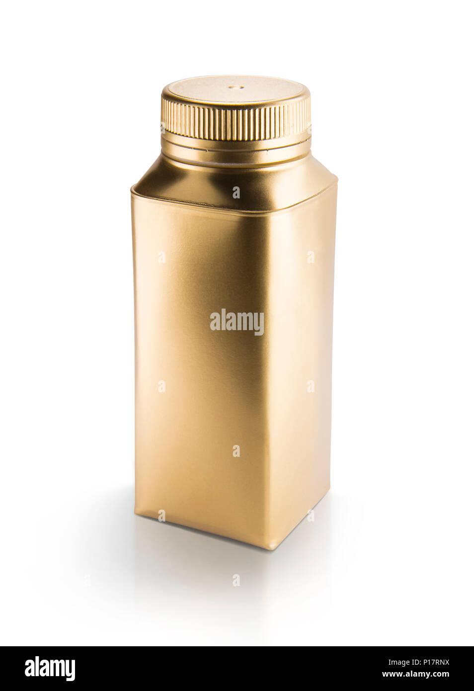 Gold plastic bottle Stock Photo - Alamy