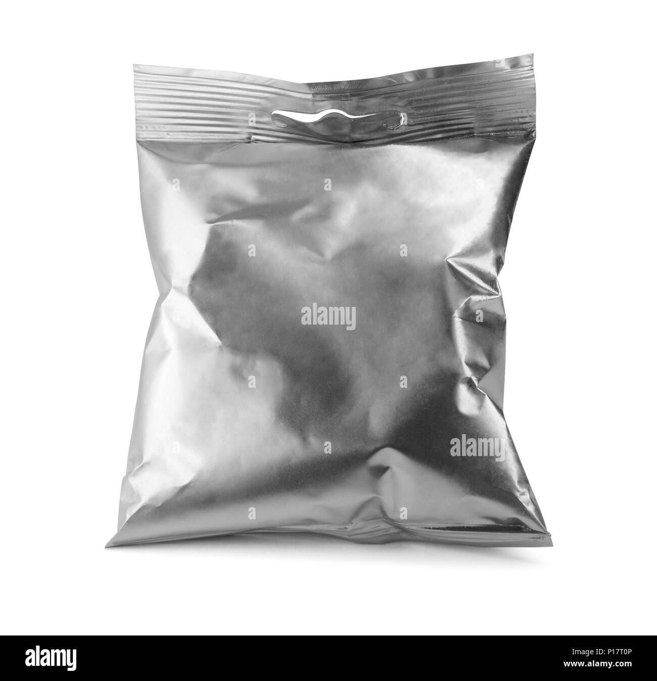Silver sachet bag package Black and White Stock Photos & Images - Alamy