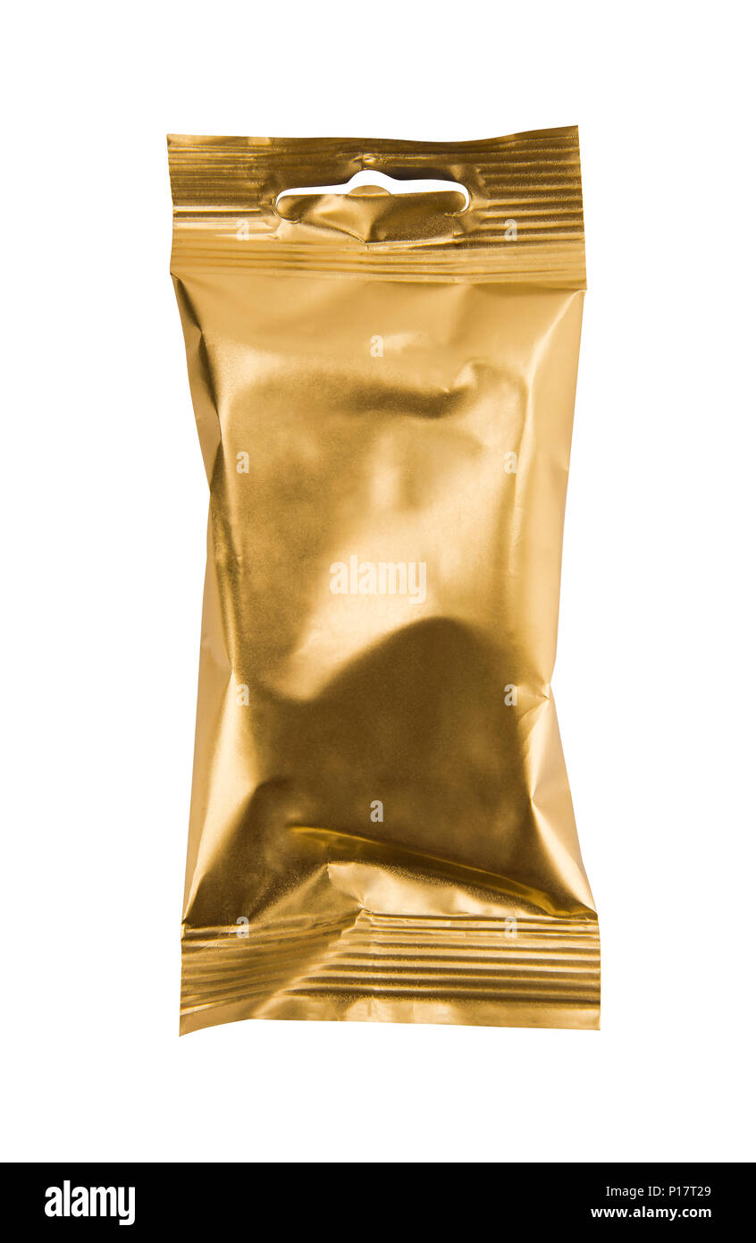 Golden packet Cut Out Stock Images & Pictures - Alamy