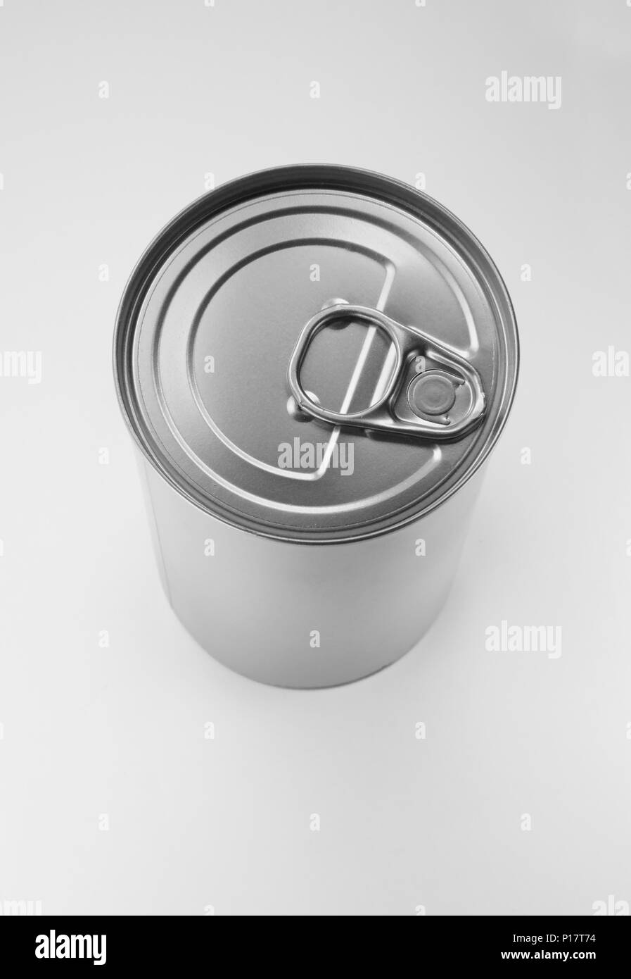 aluminum tin on white background Stock Photo - Alamy