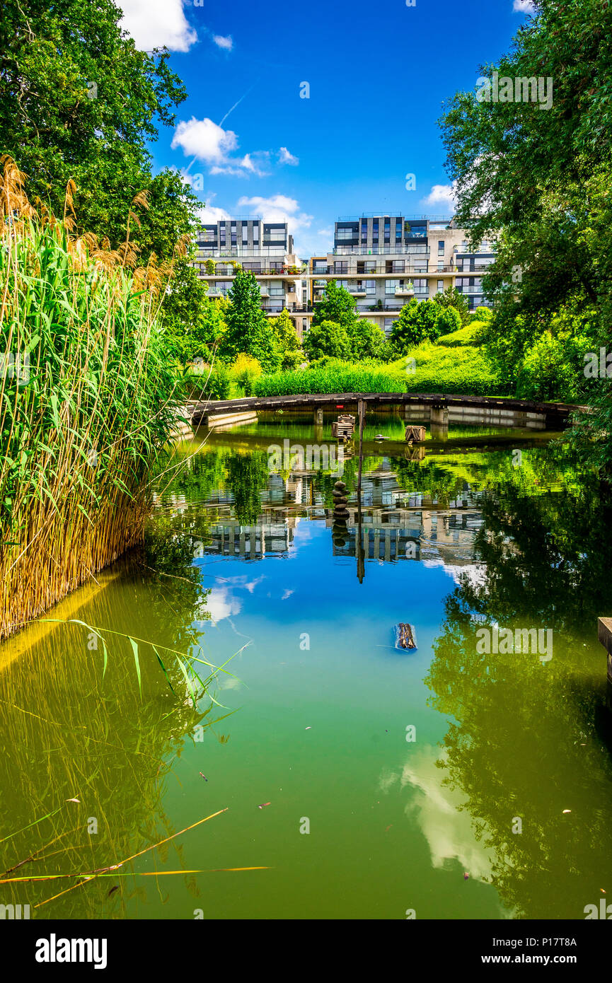 Parc de Bercy is a large and varied park in Paris, France Stock Photo ...